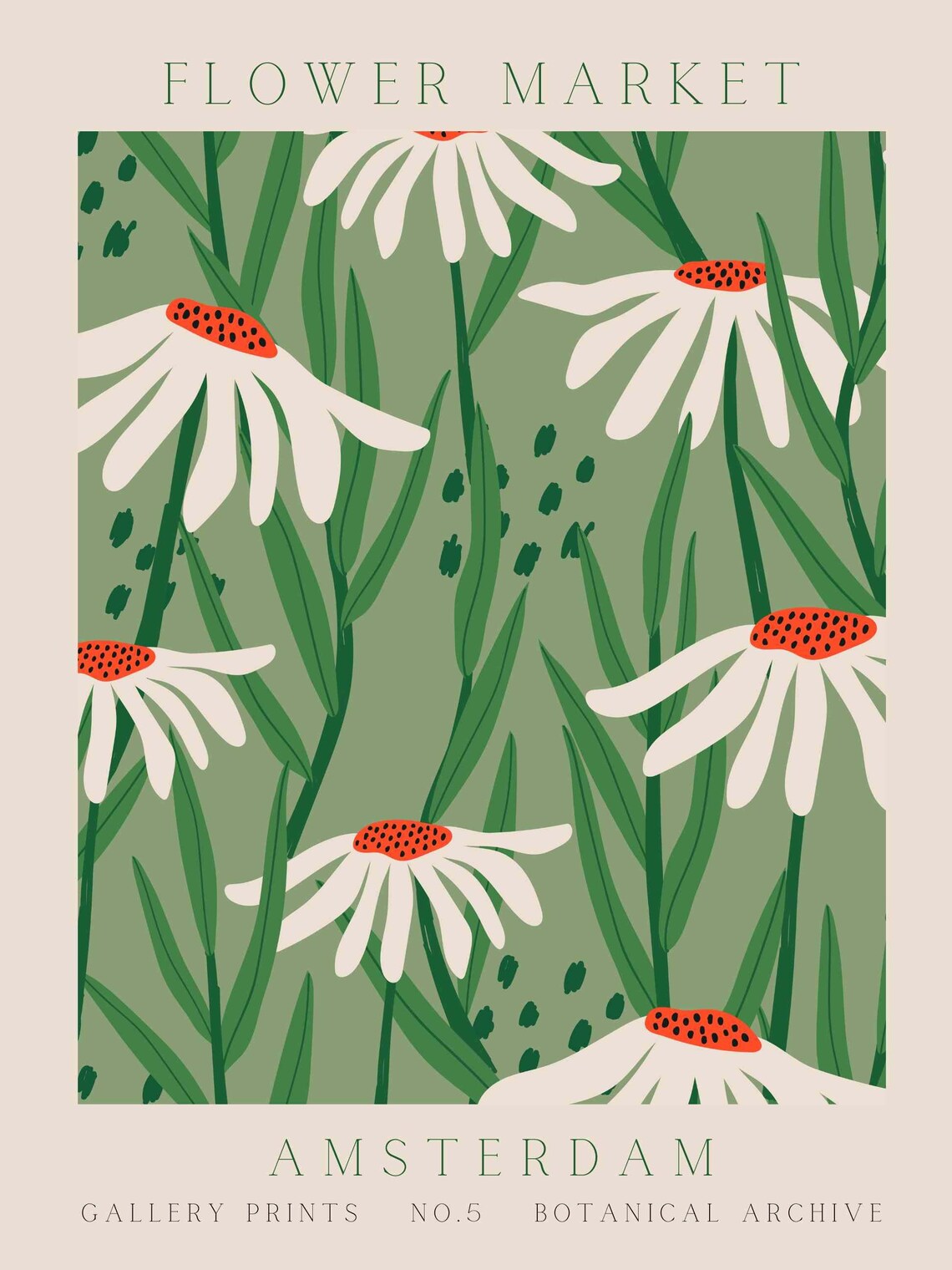 Flowers, Exhibition Poster, Flower Market, Fine Wall Art, Graphic Art ...