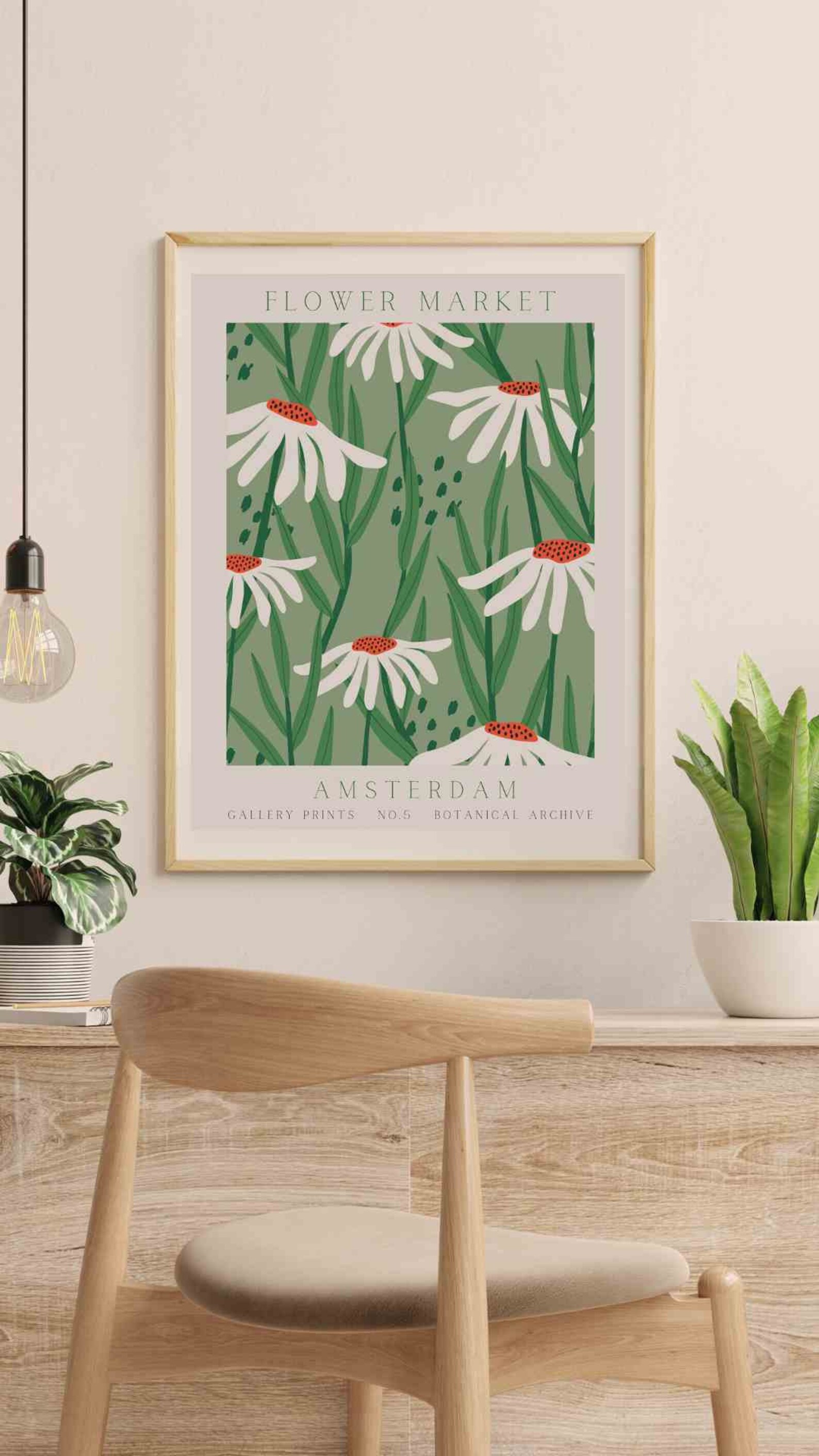 Flowers, Exhibition Poster, Flower Market, Fine Wall Art, Graphic Art ...