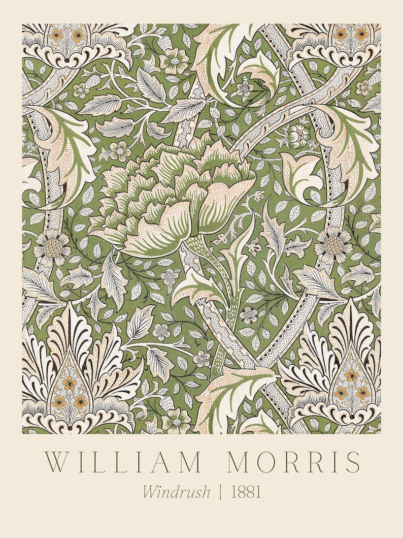 William Morris Art Print, Exhibition Poster, Printable Wall Art, Morris ...