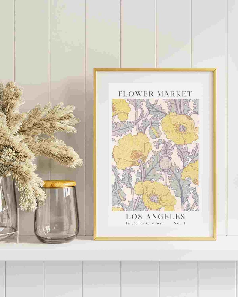 Flowers, Exhibition Poster, Flower Market, Fine Wall Art, Graphic Art ...