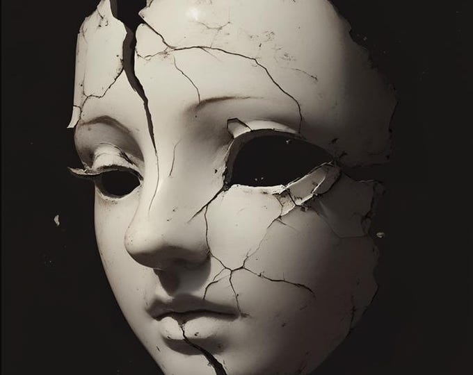 Autumn Babydoll Mask, Fullfaced Haute Couture Porcelain Mask, Creepy ...