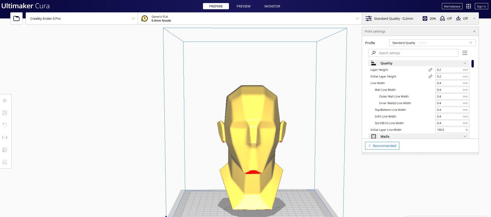 Male Planes of Head STL Files for 3D Print - Etsy