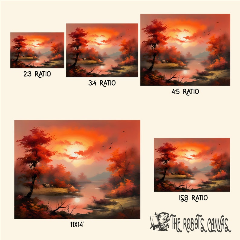 Evening Reverie: A Bob Ross-inspired Sunset Dreamscape, Digital ...