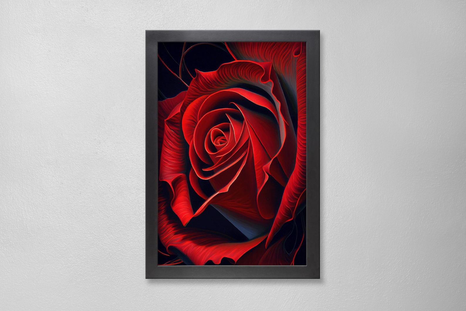 Georgia O'keeffe Inspired Red Rose Portrait: High-resolution Digital ...