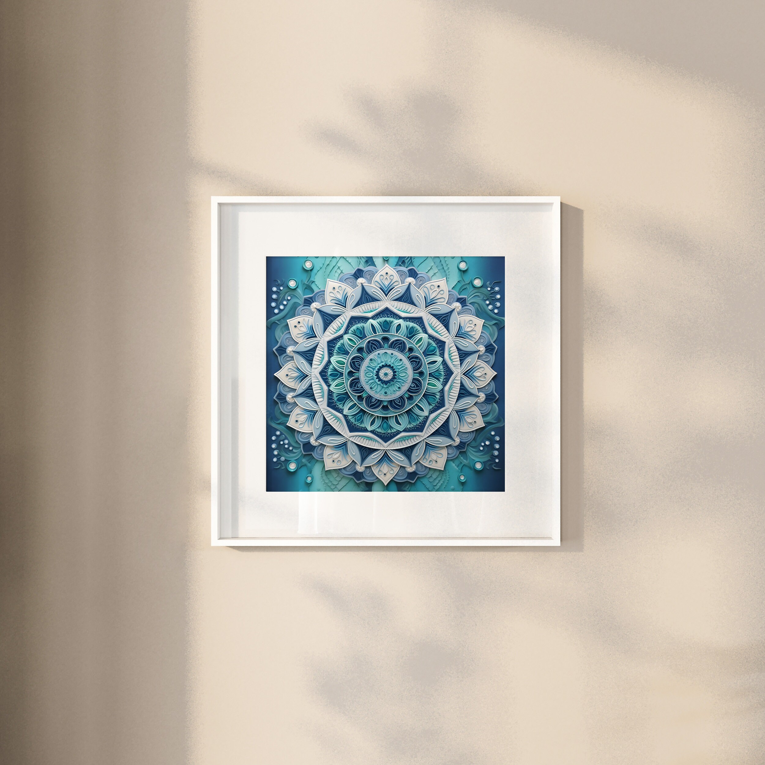 Unity in Complexity: Mandala Art With Tranquil Color Palette, Digital ...