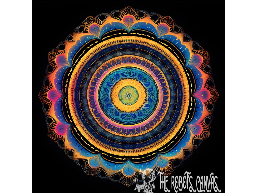 Neuromandala Vortex: Captivating Neurographic Mandala Ar, Digital ...