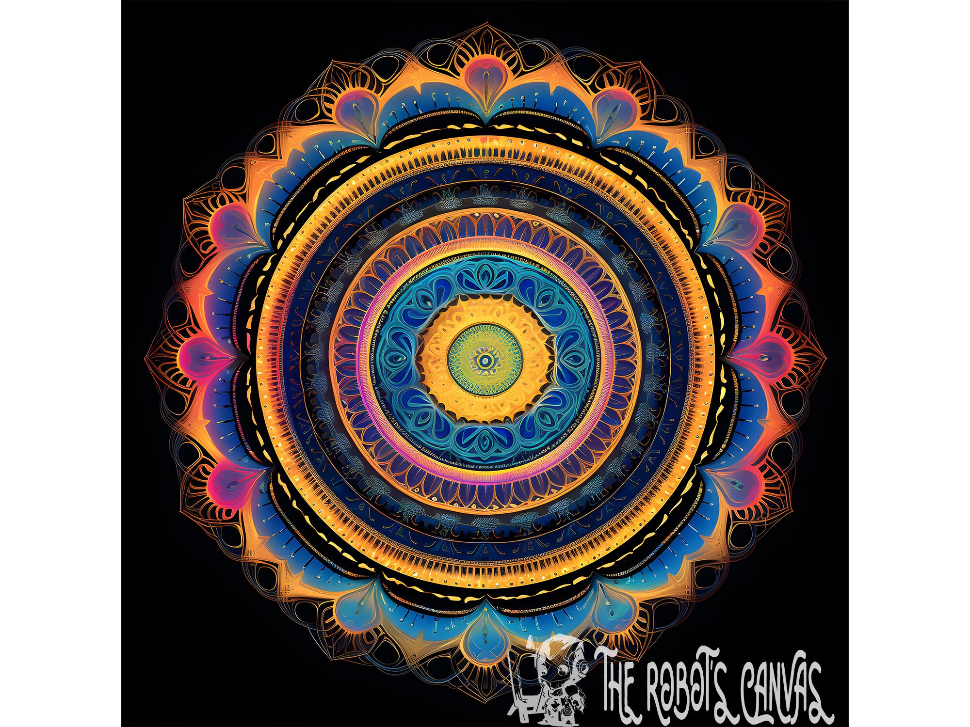 Neuromandala Vortex: Captivating Neurographic Mandala Ar, Digital ...