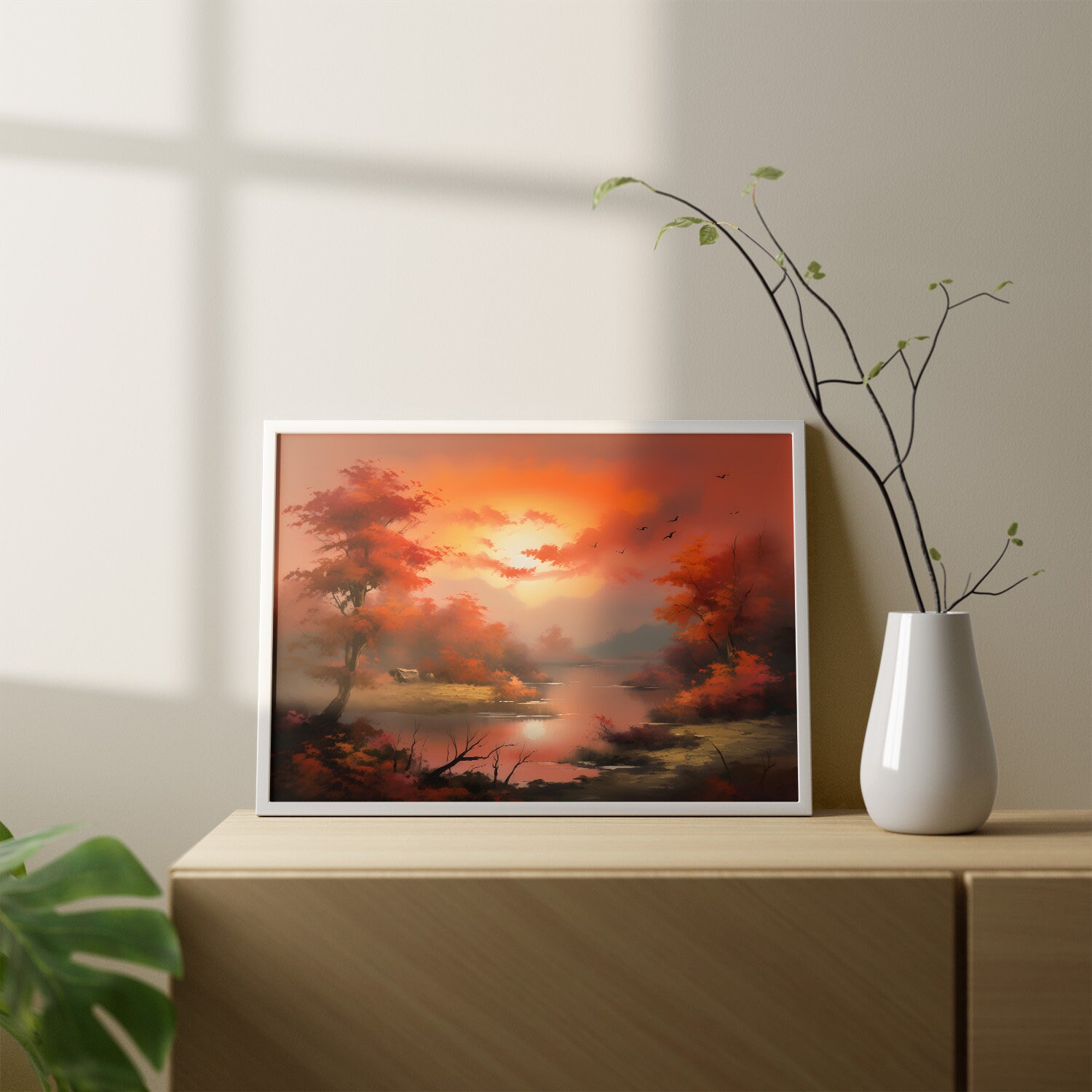 Evening Reverie: A Bob Ross-inspired Sunset Dreamscape, Digital ...