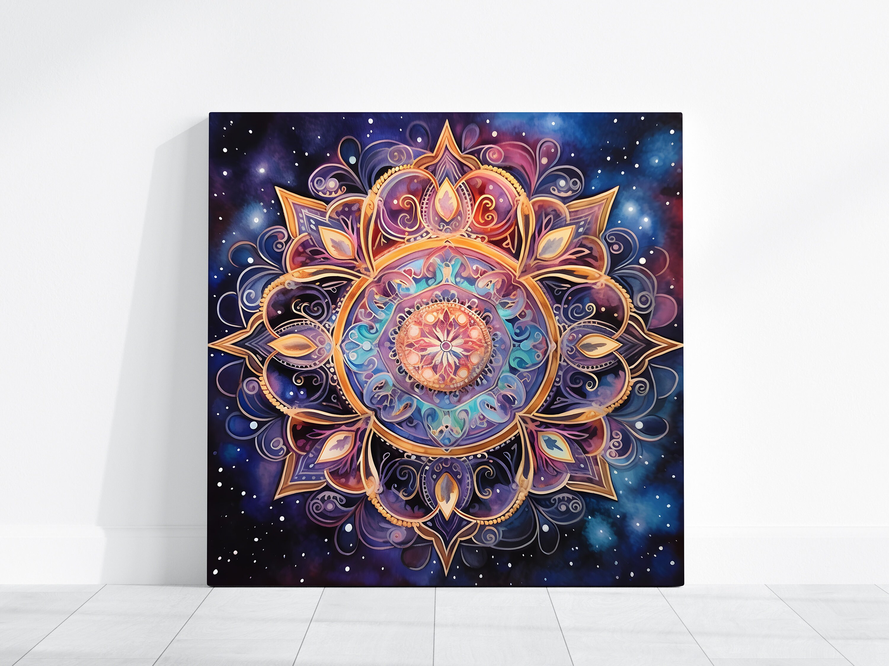 Galactic Geometry: Cosmic Mandala Artwork Digital Download - Etsy
