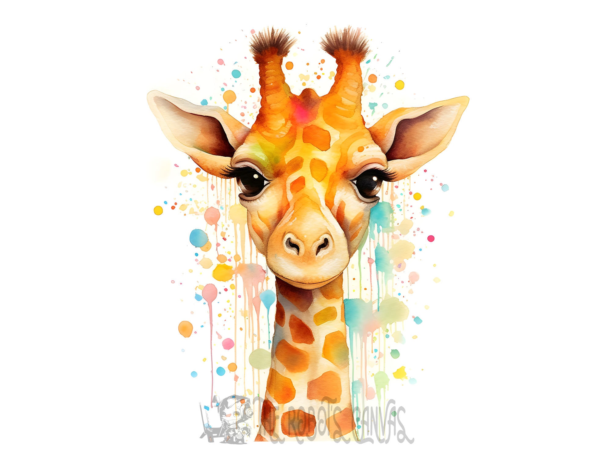 Tall Tales: Delightful Chibi Giraffe Printable Digital Download Instant ...