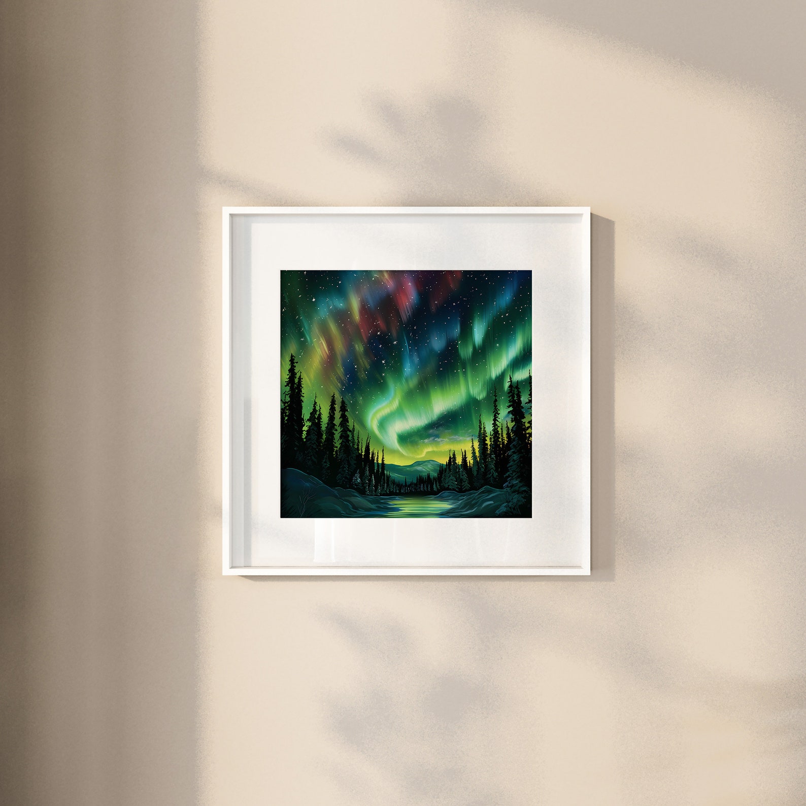 Aurora Spectacle: Impressionist-inspired Digital Rendering of Northern ...