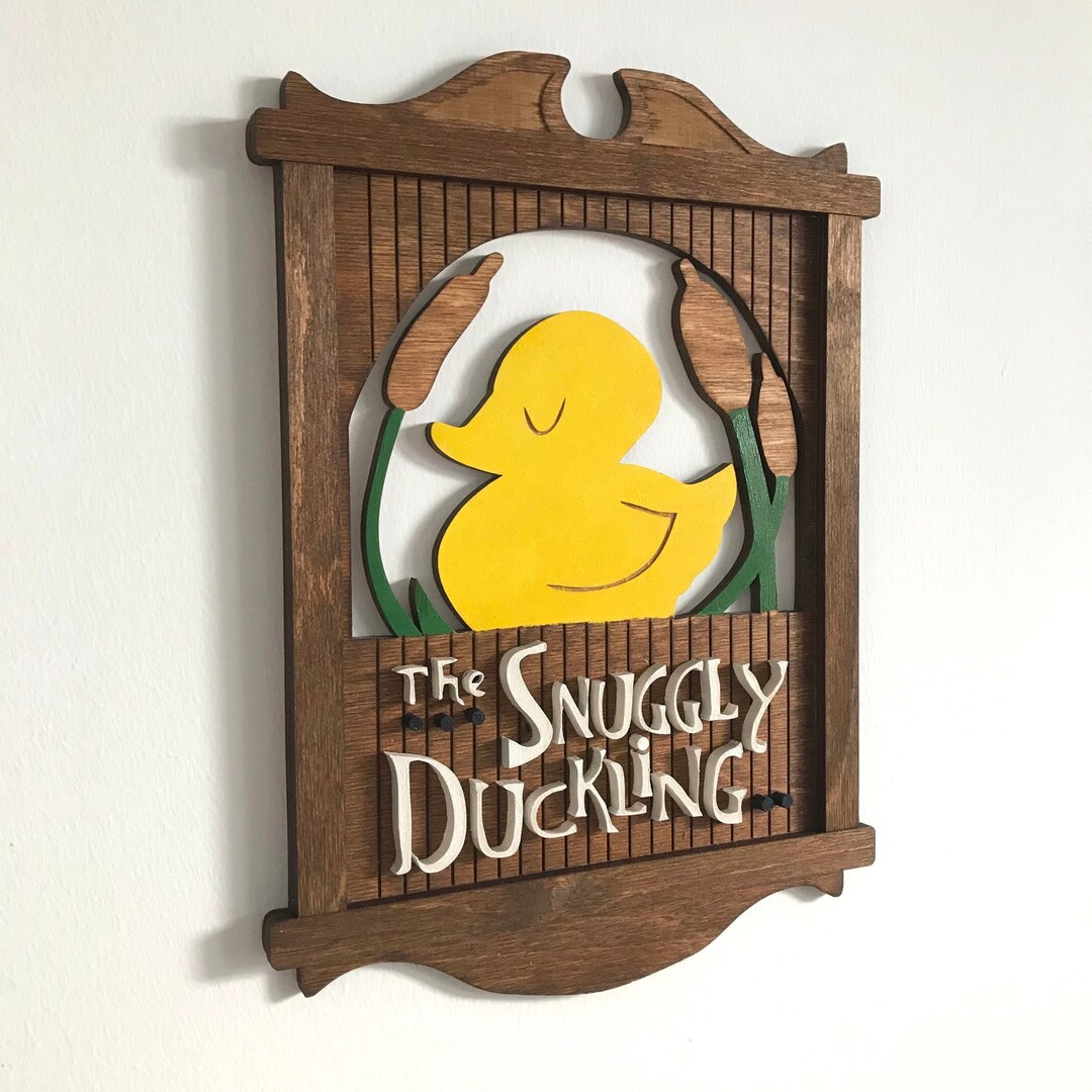Snuggly Duckling Sign, Hand Painted Sign From Sustainable 6mm Thick ...