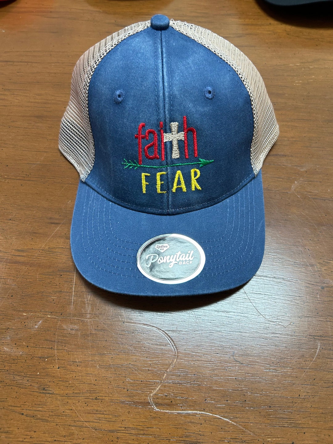 Faith Over Fear Ponytail Cap - Etsy