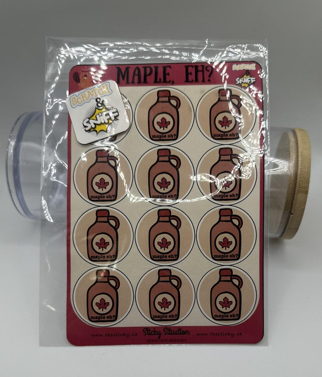 Maple Eh Scratch and Sniff Sticker Sheet Maple Scent - Etsy