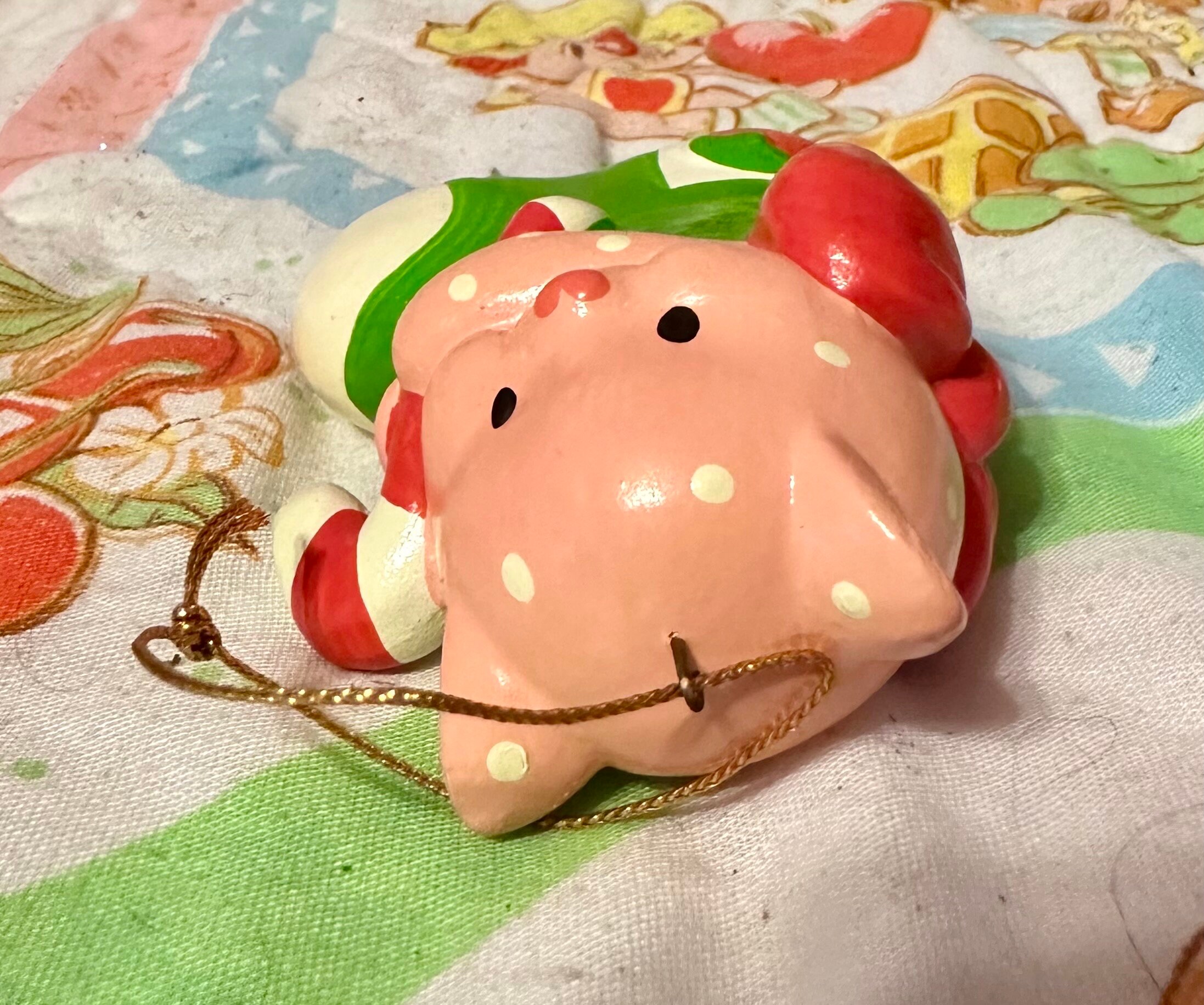 Strawberry Shortcake Custard Cat in Stocking Christmas Ornament - Etsy