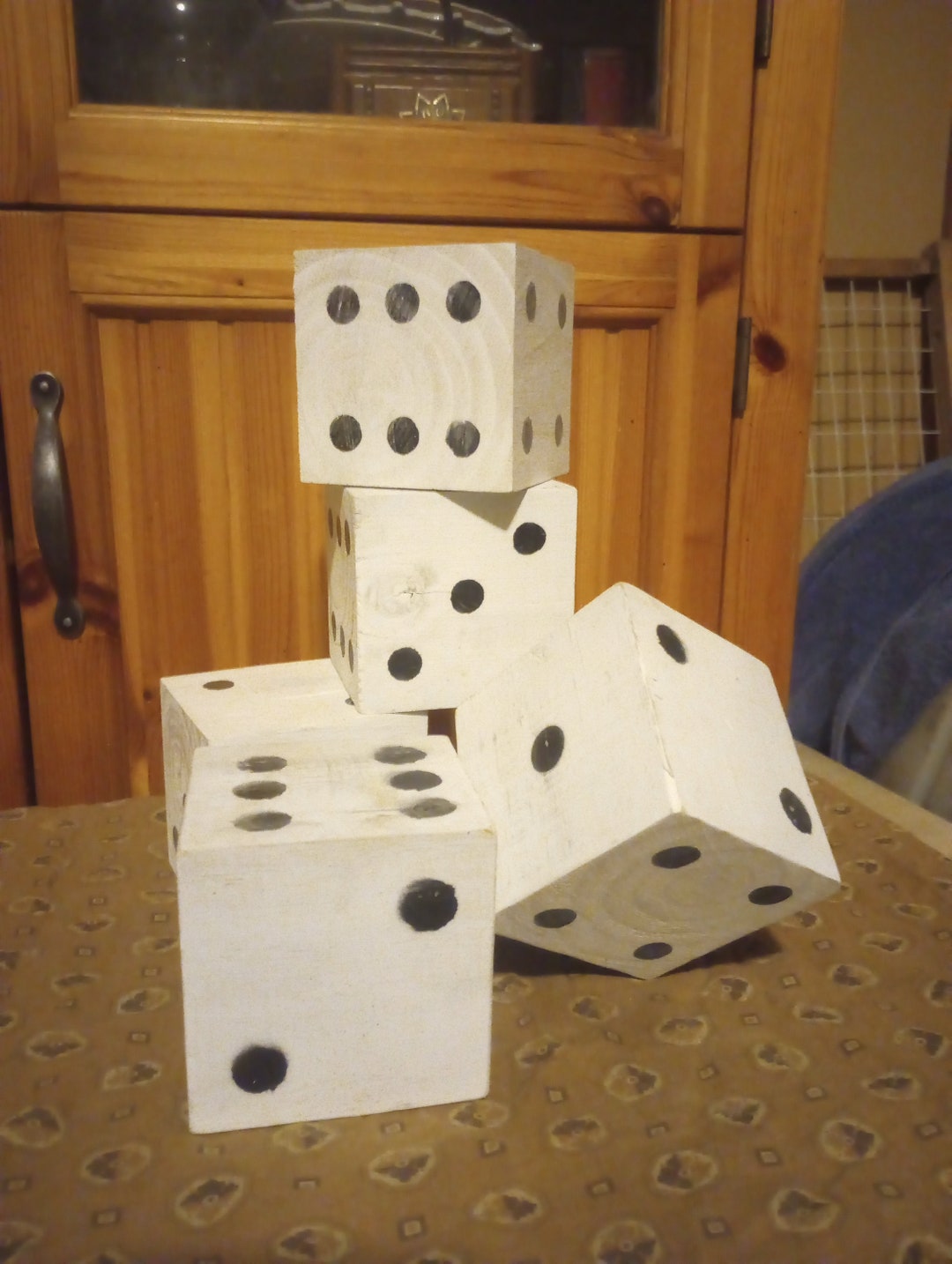 Large Wooden Distressed Rustic Dice - Etsy