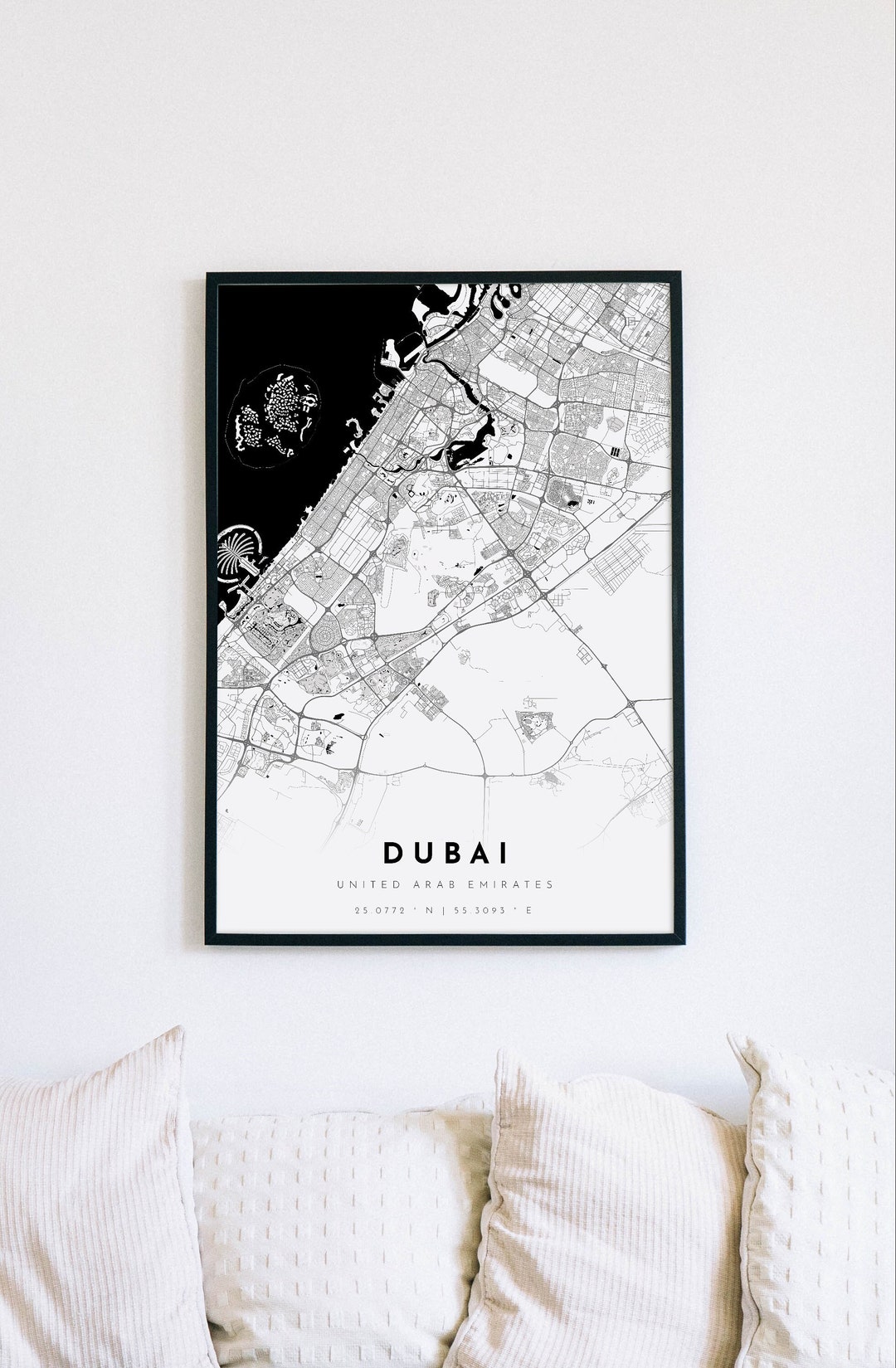 Dubai Map Print, Dubai City, Dubai Map Poster, United Arab Emirates ...