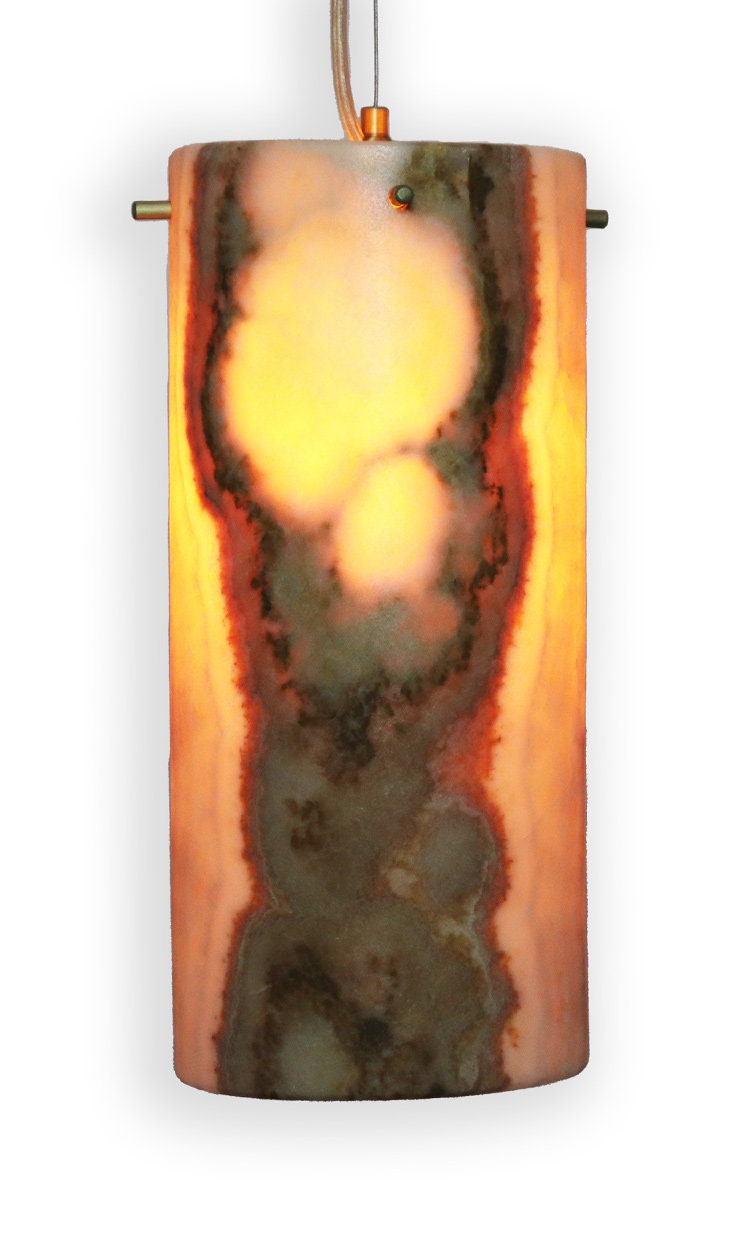 ONYX PENDANT LIGHT. Round Metal Plated Fixture. Interior Lighting ...