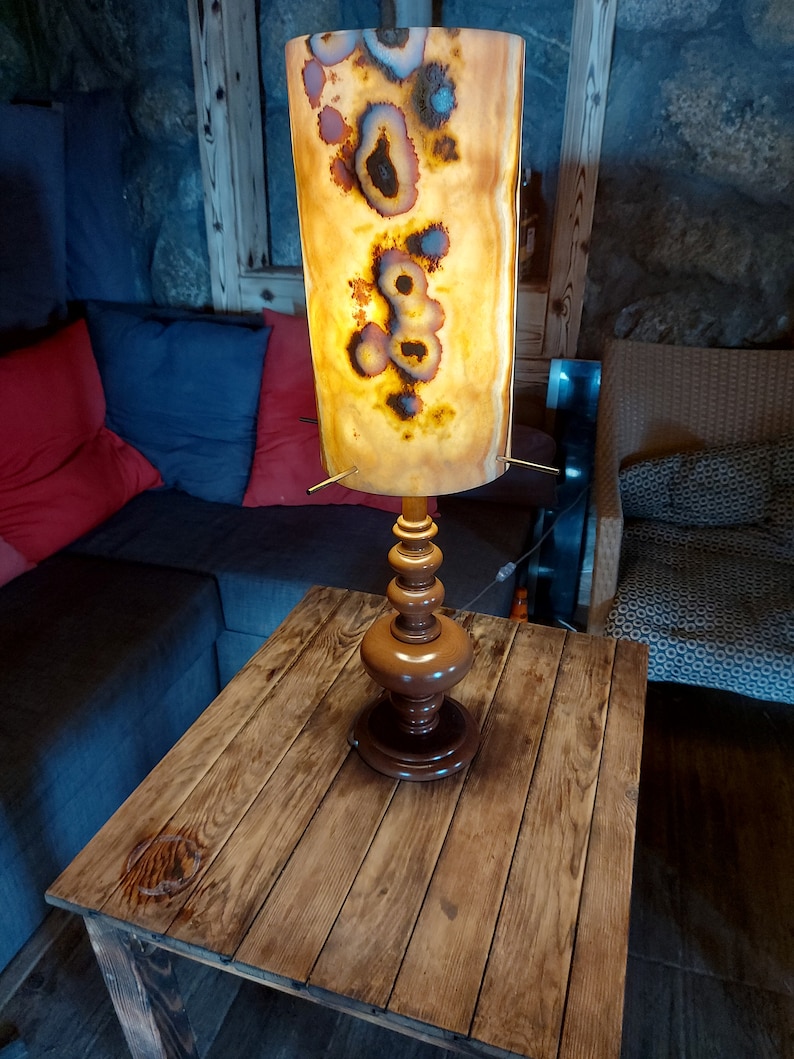 Handmade Onyx Stone Desk Lamp, Calming Bedside Home Office Lighting - Etsy