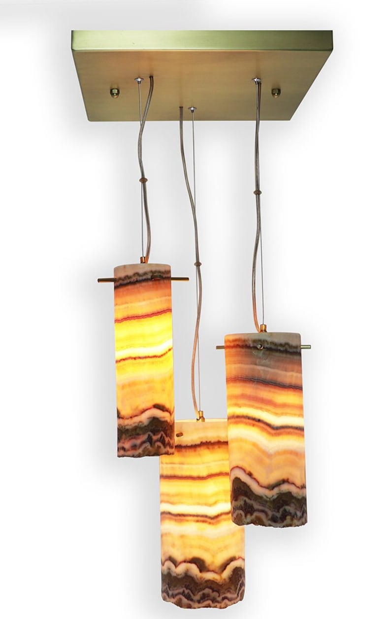 Handmade Onyx Pendant Light Set, Living Room Lighting - Etsy