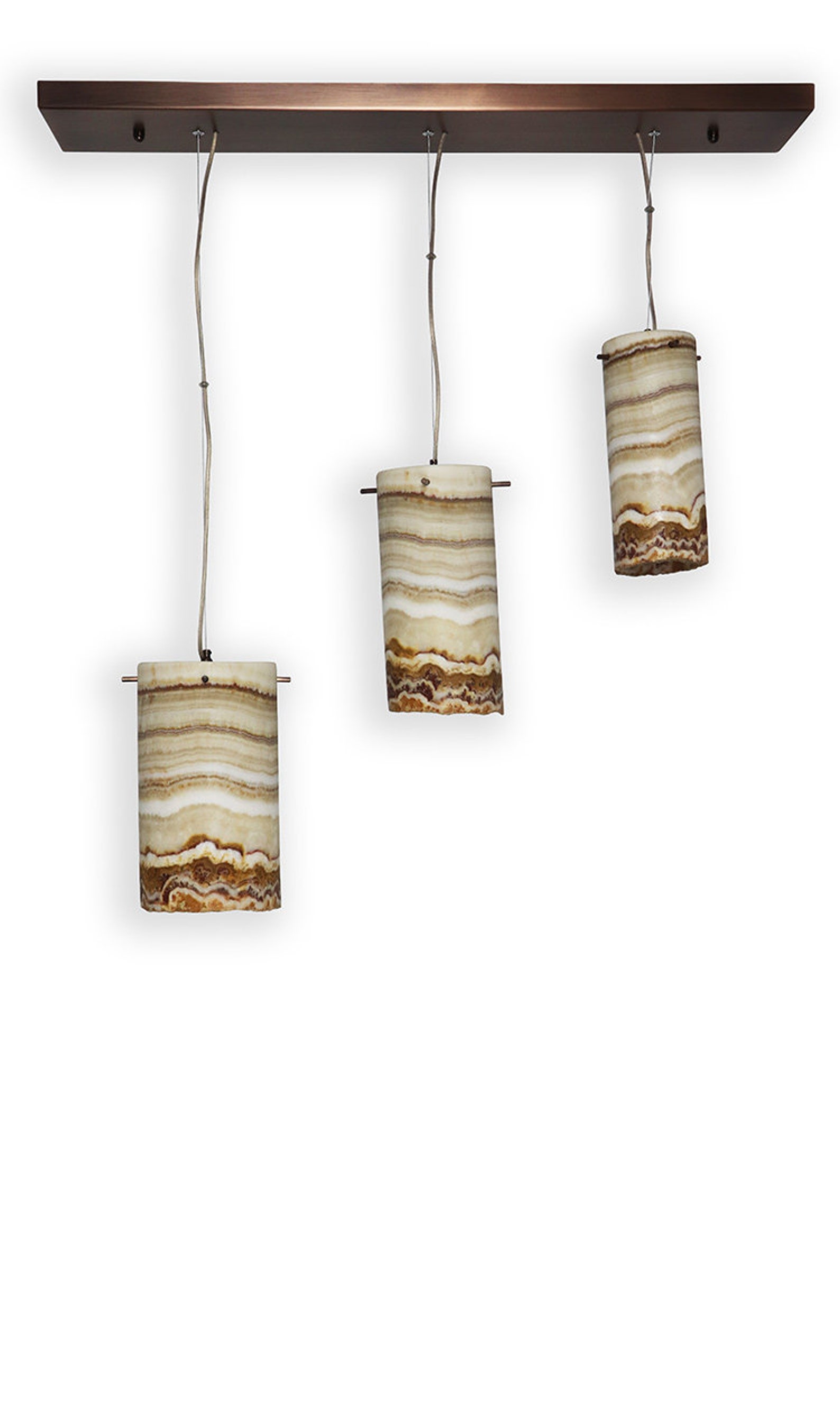 Onyx Pendant Light, 3-piece Hanging Light Set, Handmade - Etsy