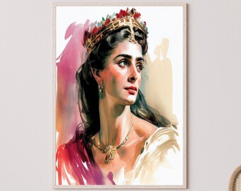 The Courageous Queen Esther , Jesus Art, Bible Art, Wall Art , Digital ...