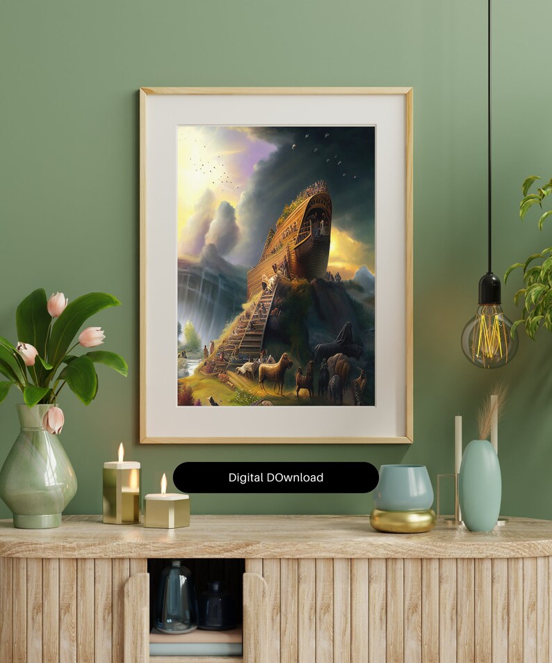 Noah's Ark: A New Beginning Noah Art Bible Art Wall - Etsy