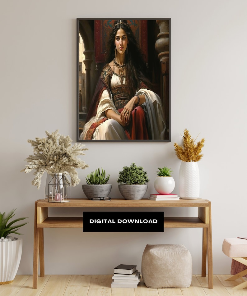The Courageous Queen Esther , Jesus Art, Bible Art, Wall Art , Digital ...