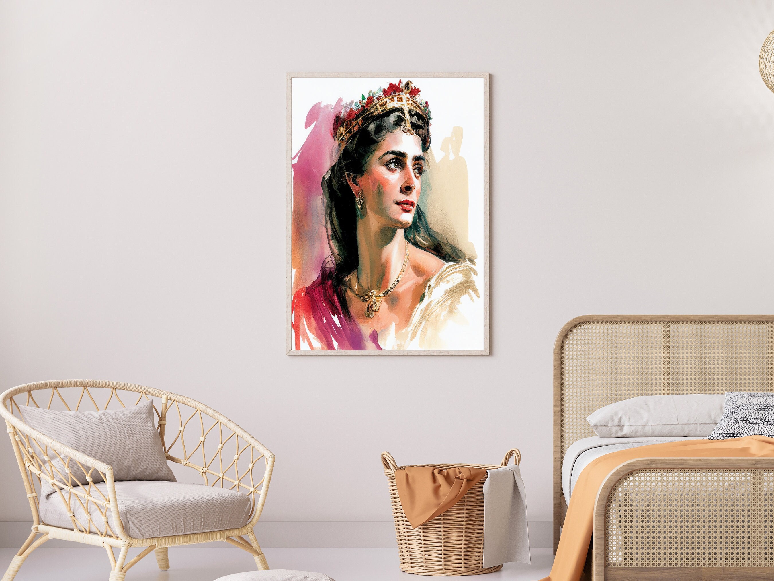 The Courageous Queen Esther 2th , Esther Art Water Color, Bible Art ...
