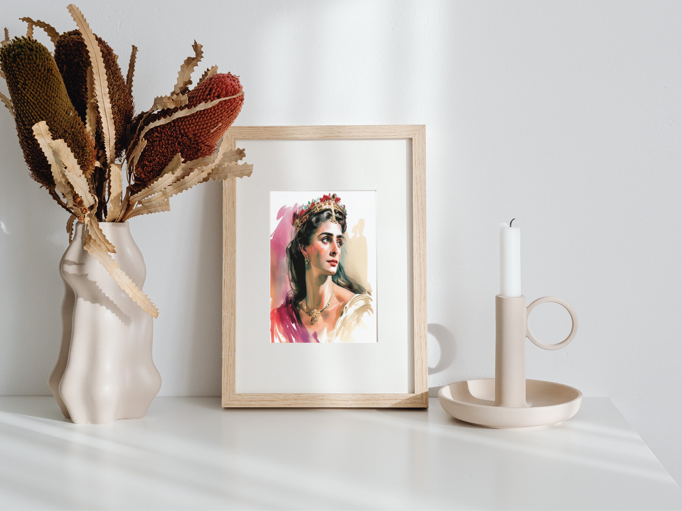 The Courageous Queen Esther 2th , Esther Art Water Color, Bible Art ...