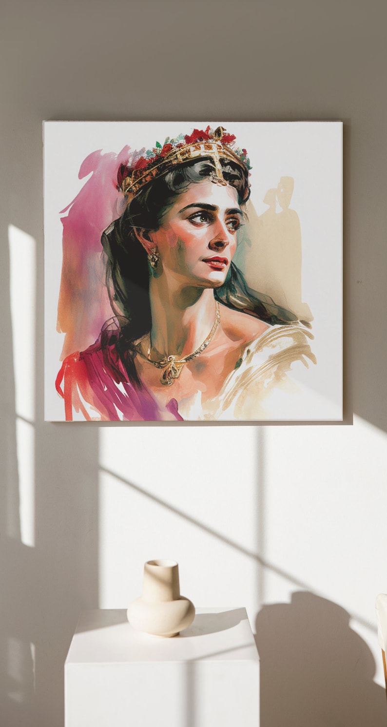 The Courageous Queen Esther 2th Esther Art Water Color - Etsy