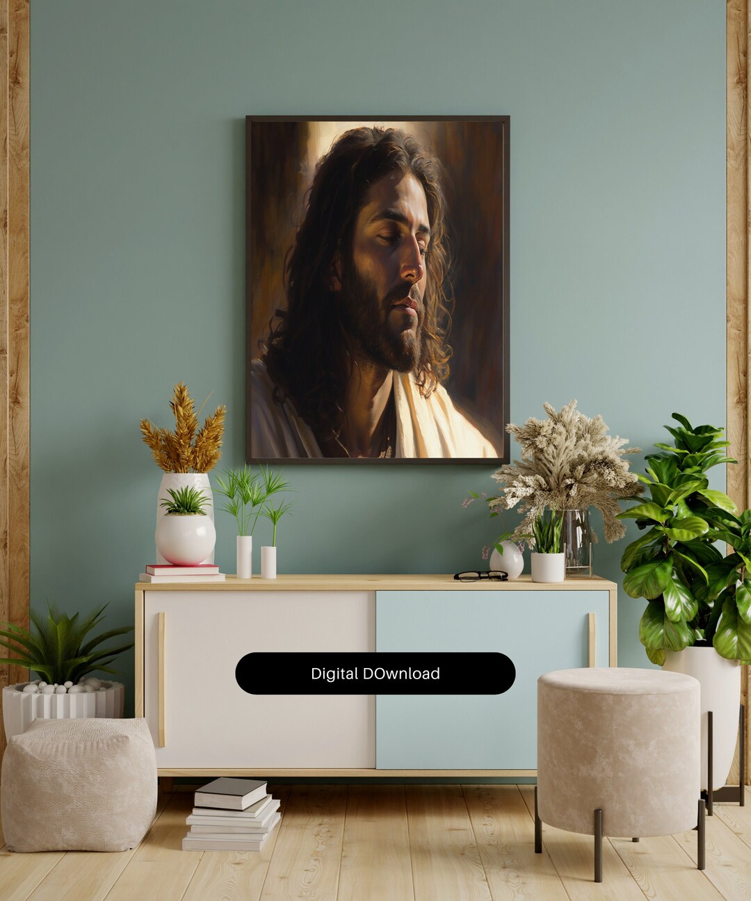 The Word Made Flesh , Jesus Art, Bible Art, Wall Art , Digital Download ...