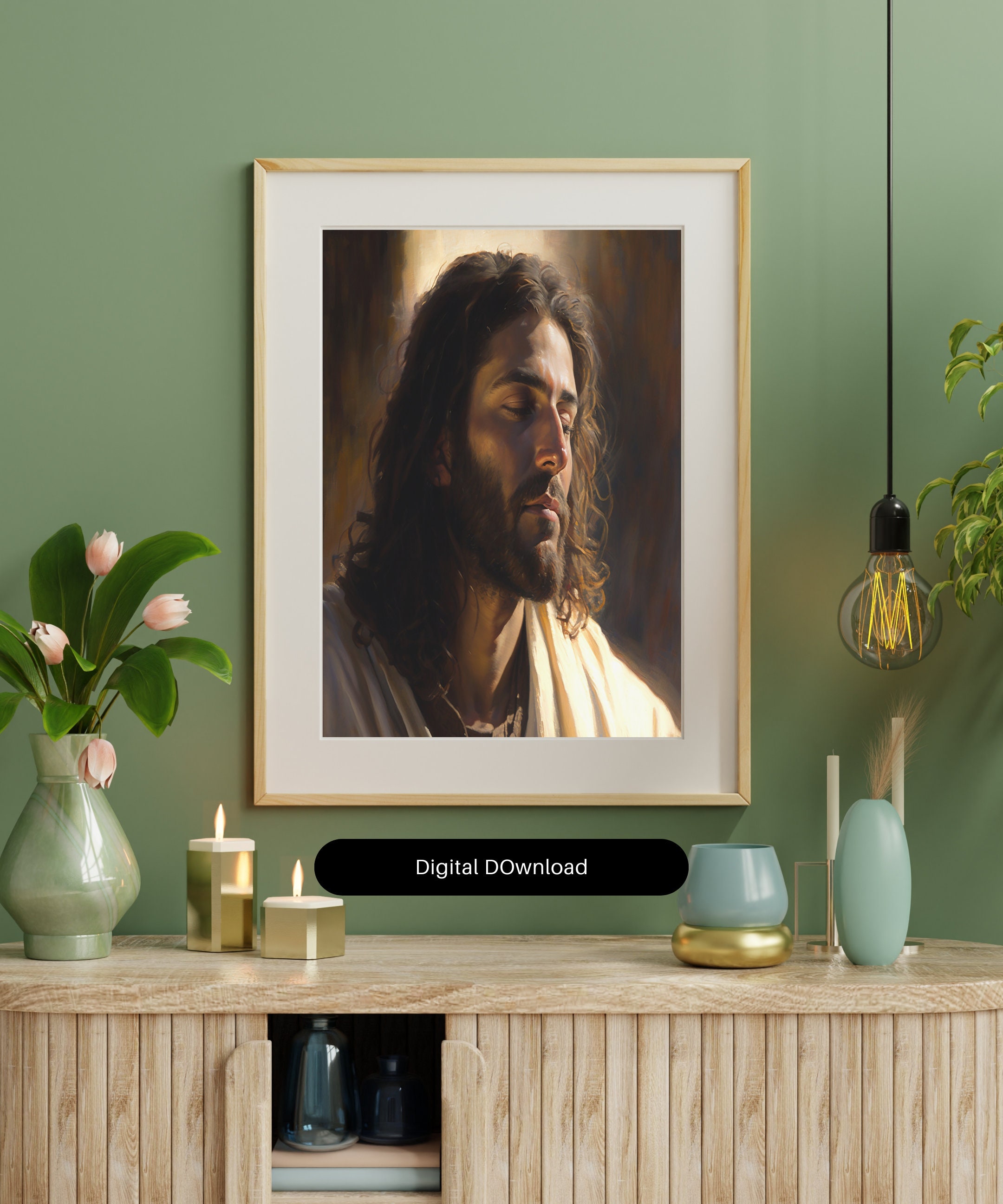 The Word Made Flesh , Jesus Art, Bible Art, Wall Art , Digital Download ...