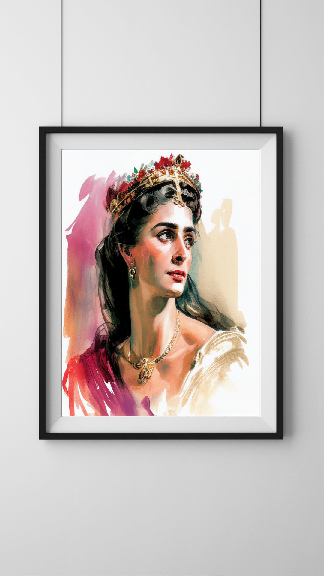 The Courageous Queen Esther 2th , Esther Art Water Color, Bible Art ...