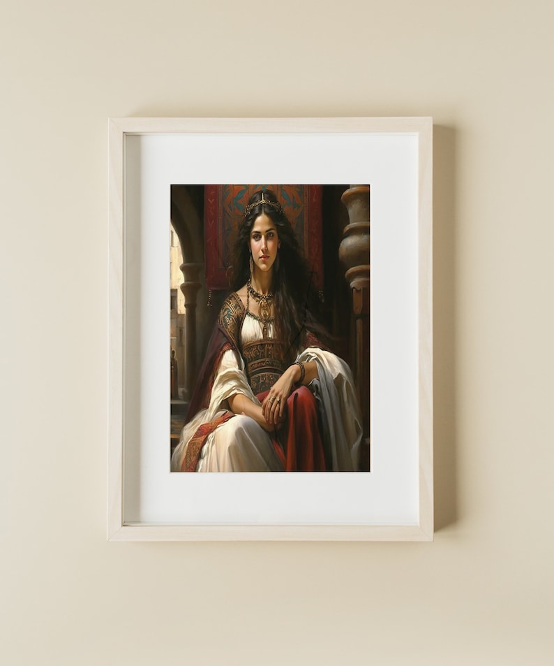The Courageous Queen Esther , Jesus Art, Bible Art, Wall Art , Digital ...