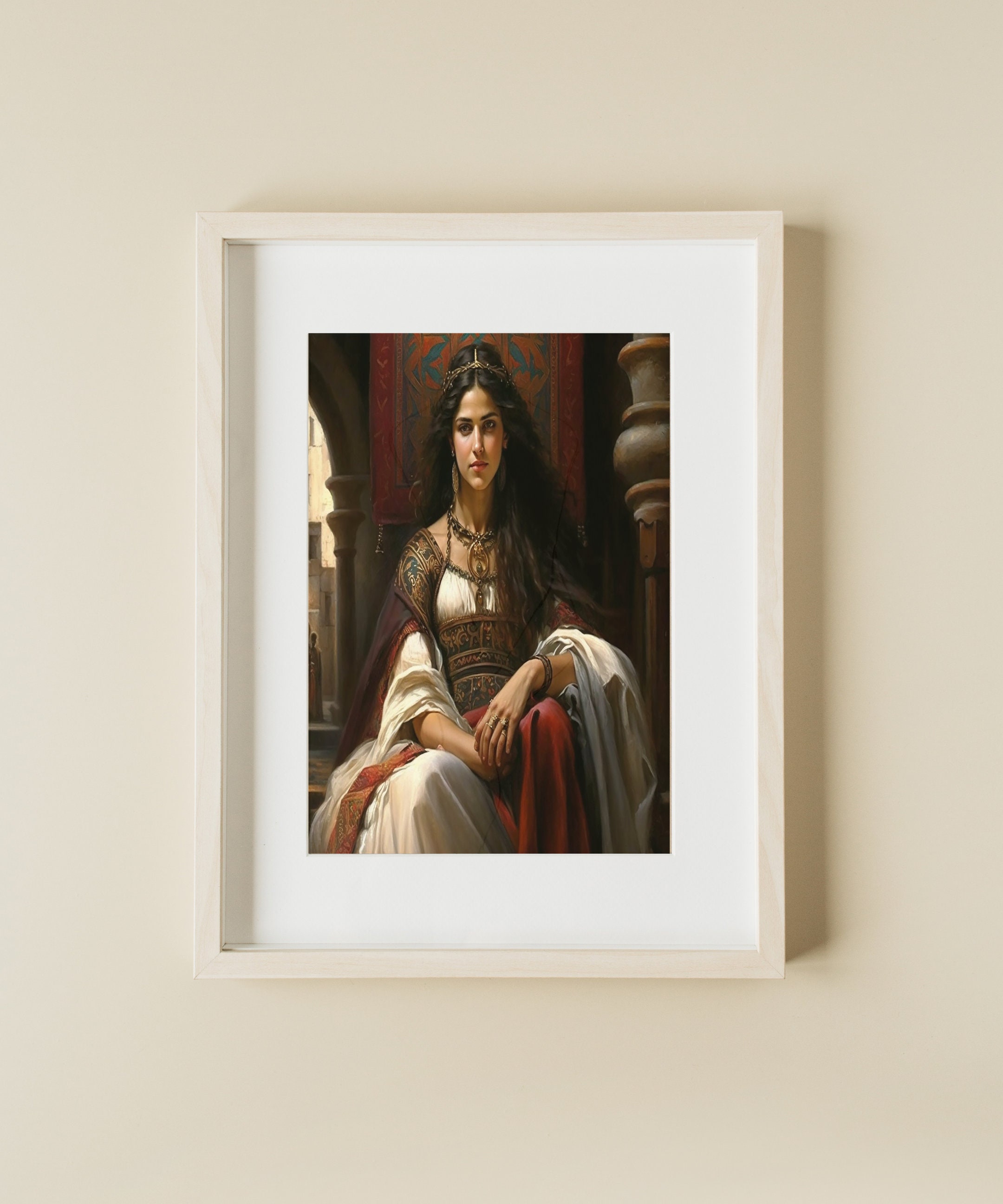 The Courageous Queen Esther , Jesus Art, Bible Art, Wall Art , Digital ...