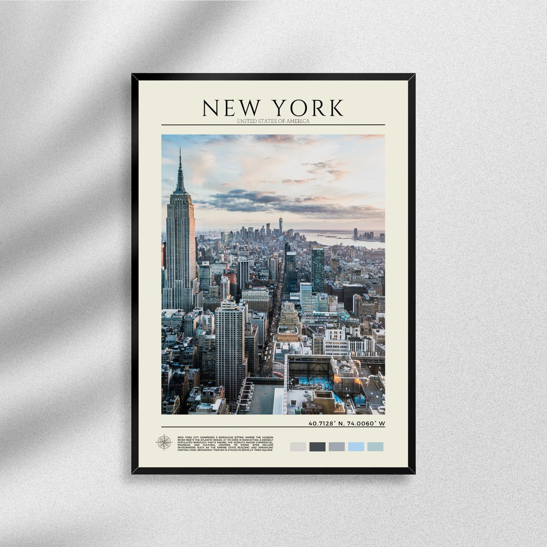 New York Print, New York Poster, New York Wall Art, New York Travel Print, New York Art Print ...
