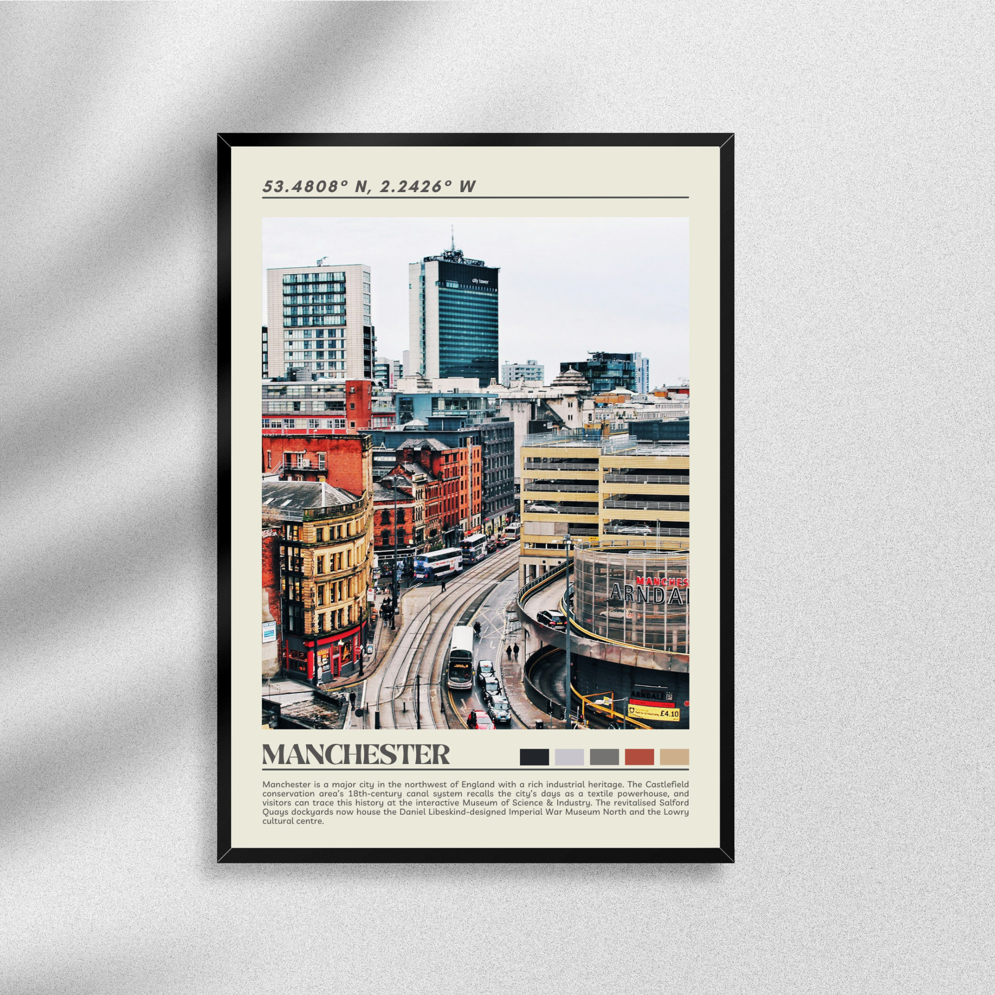 Real Photo, Manchester Print, Manchester Wall Art, Manchester Poster ...