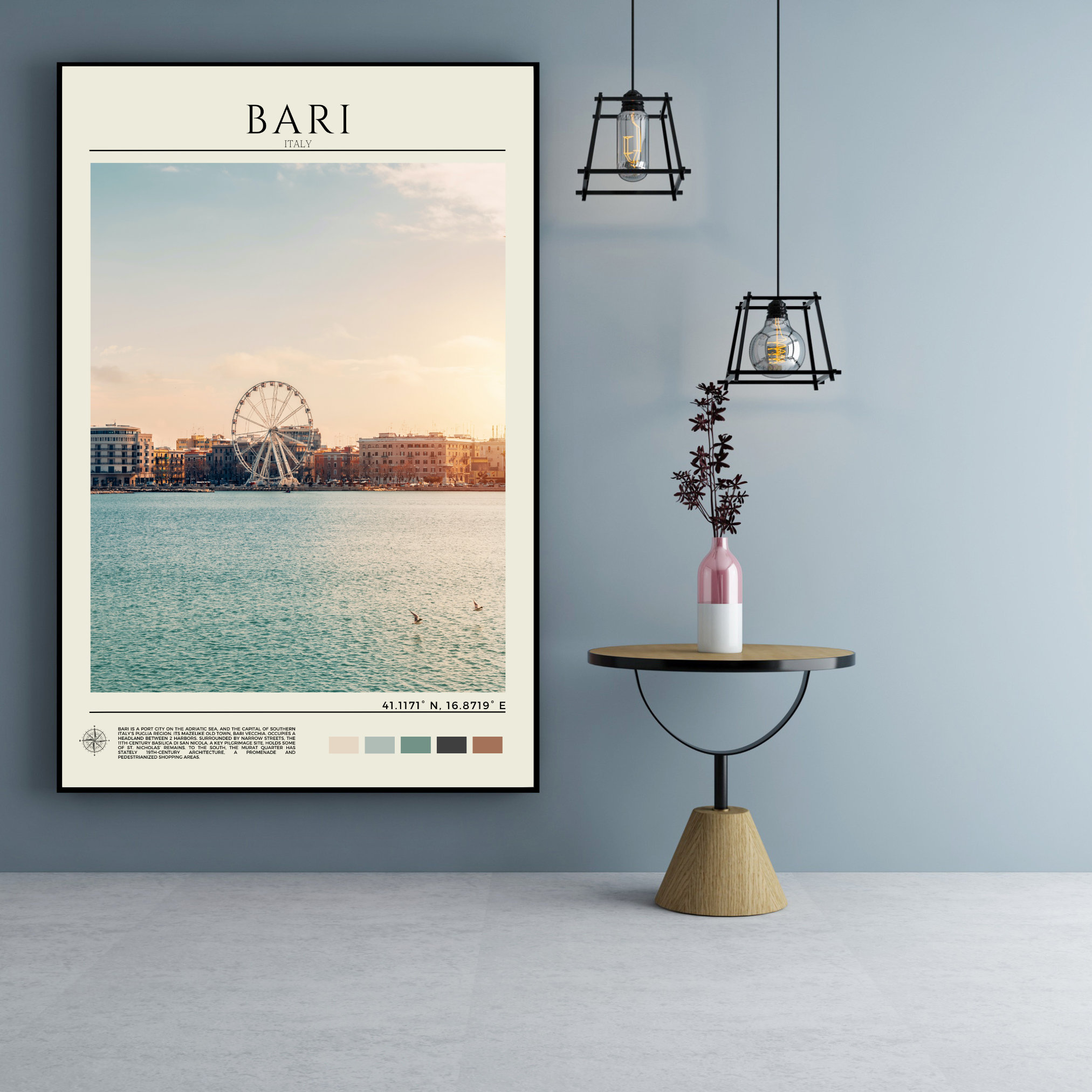 Bari Print, Bari Poster, Bari Wall Art, Bari Travel Print, Bari Art ...
