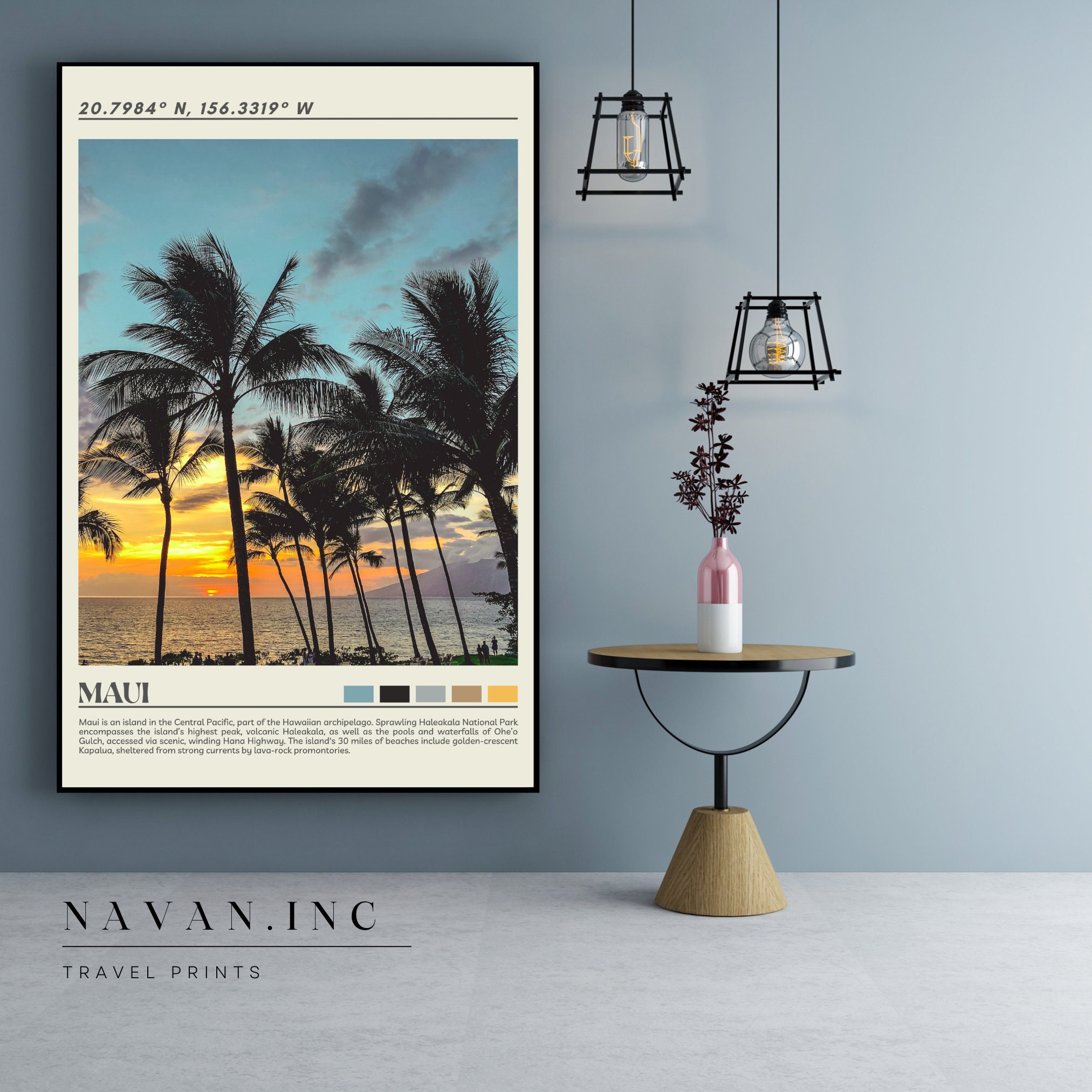 Maui Print Maui Poster Maui Wall Art Maui Travel Print - Etsy