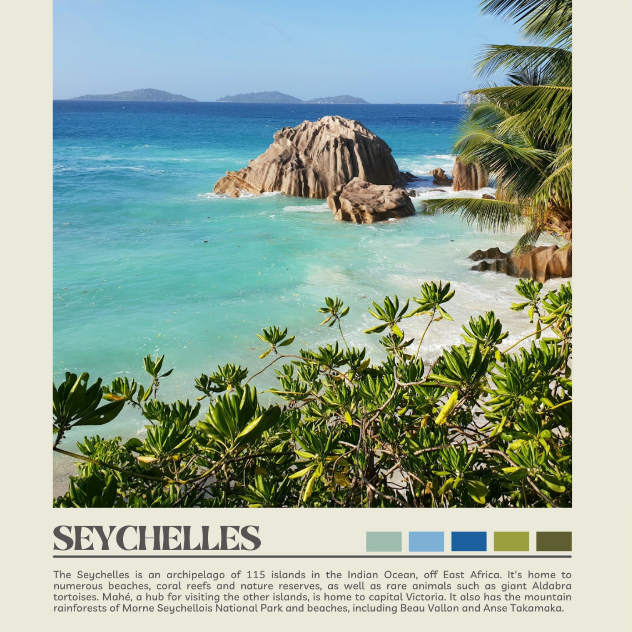 Real Photo, Seychelles Print, Seychelles Wall Art, Seychelles Poster, Seychelles Photo ...