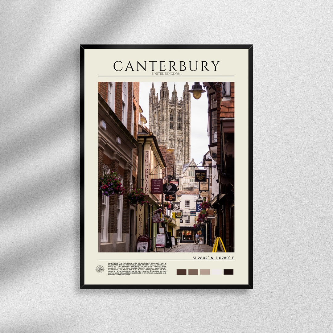 Canterbury Travel Print Canterbury Wall Art Canterbury Home Decor ...