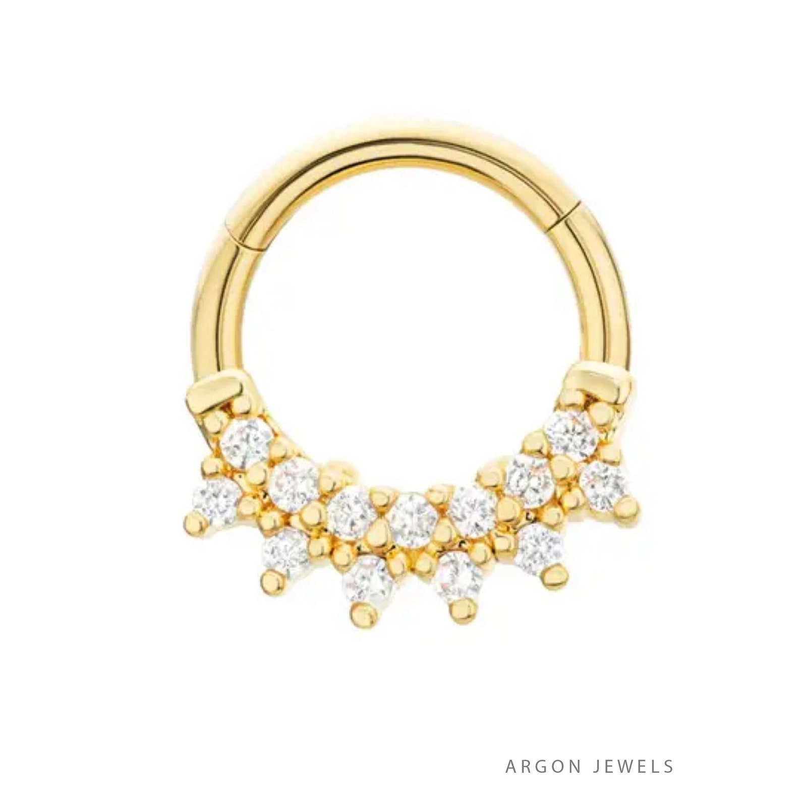 Remi Woman's Nose Ring Hoops, Gold Tragus Earrings Nostril Piercing ...