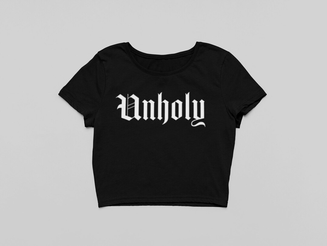 Unholy, Gothic Alternative Occult Style Crop Top Goth Girl Summer ...