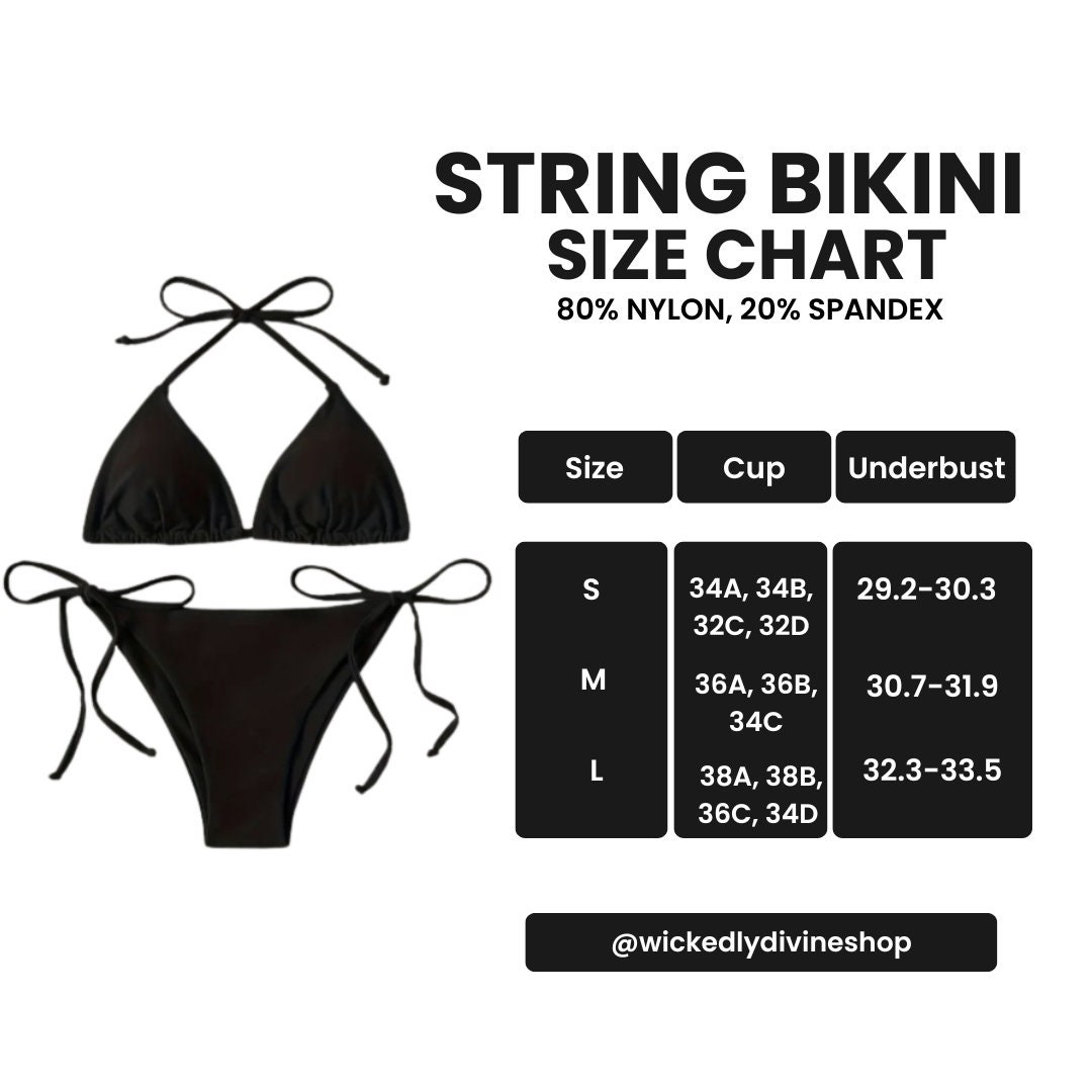 Demonic String Bikini Gothic Occult Style, Bathing Suit Alt - Etsy