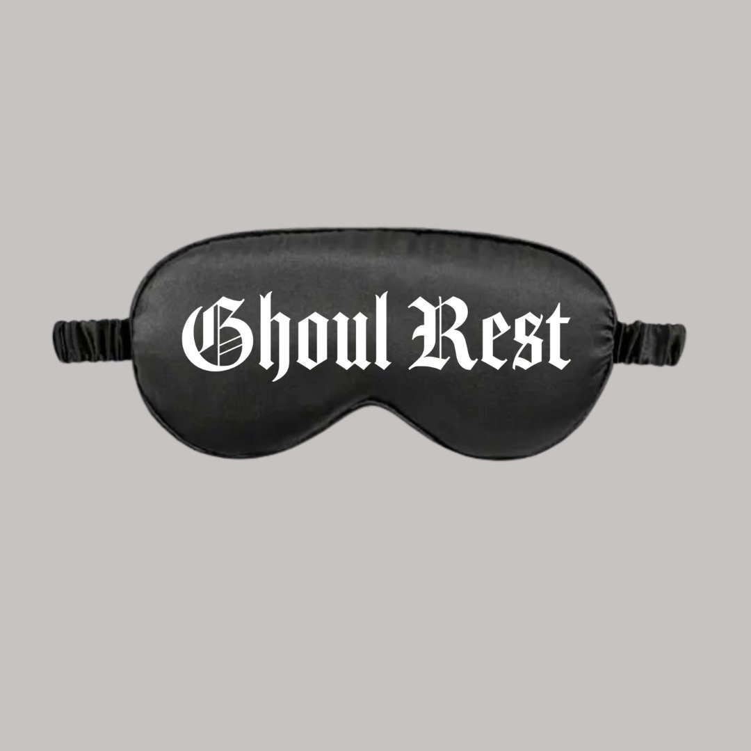 Ghoul Rest, Gothic Witchy Black Silky Eye Mask Spa Essentials - Etsy