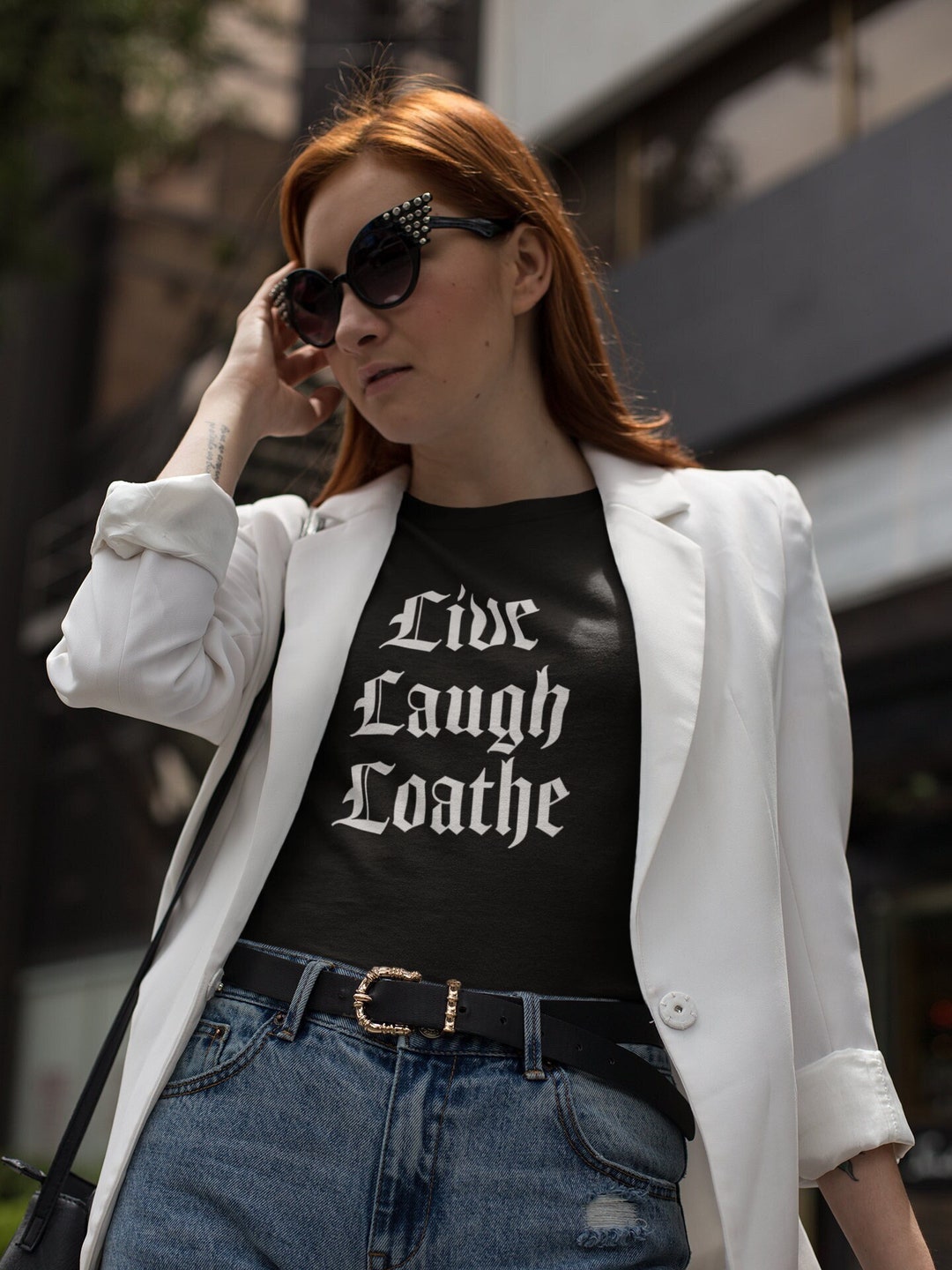 Gothic Shirt Live Laugh Loathe Dark Humor Vibes - Etsy