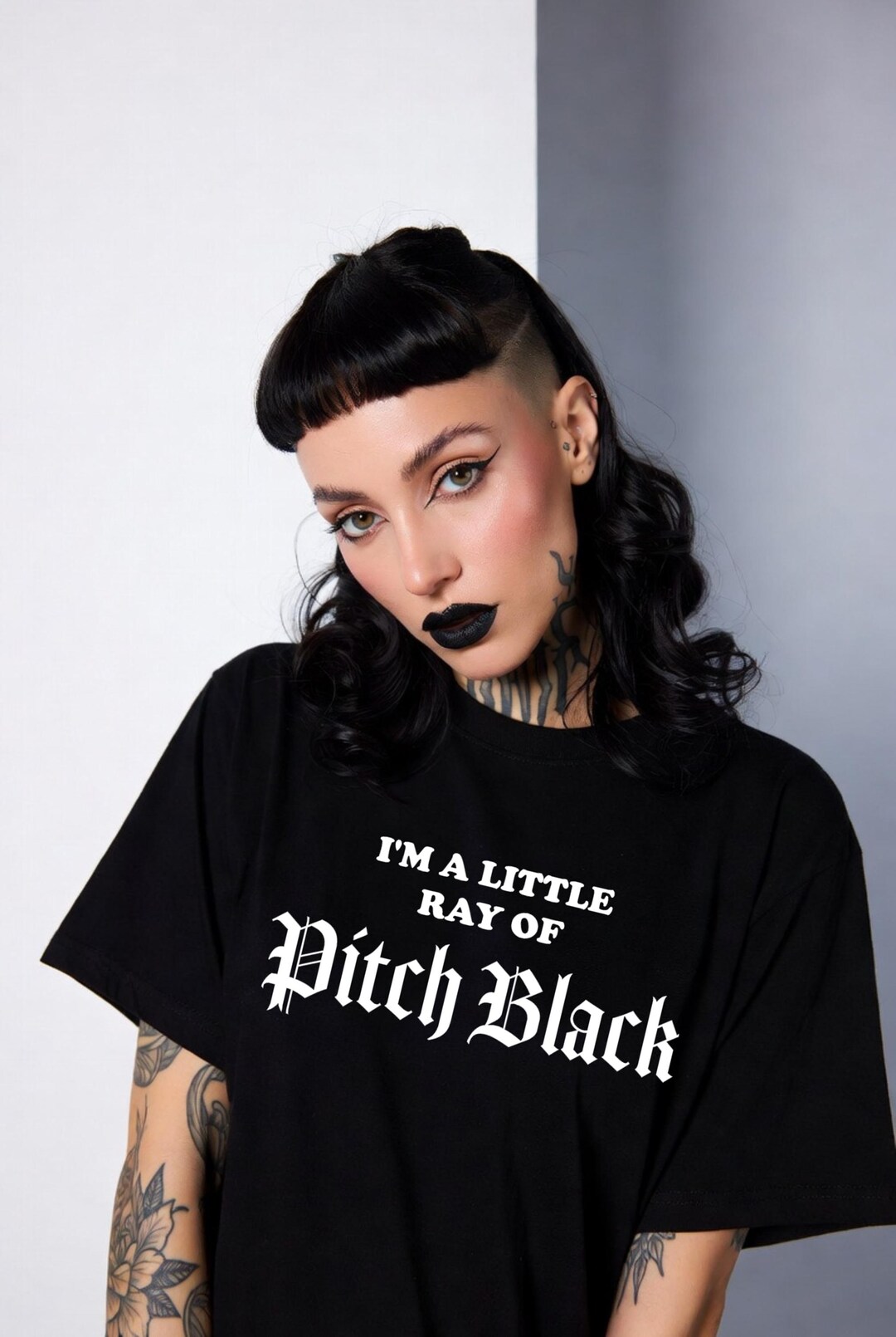 Goth Tee: I'm A Little Ray of Pitch Black, Grunge Alt Style, Unisex - Etsy