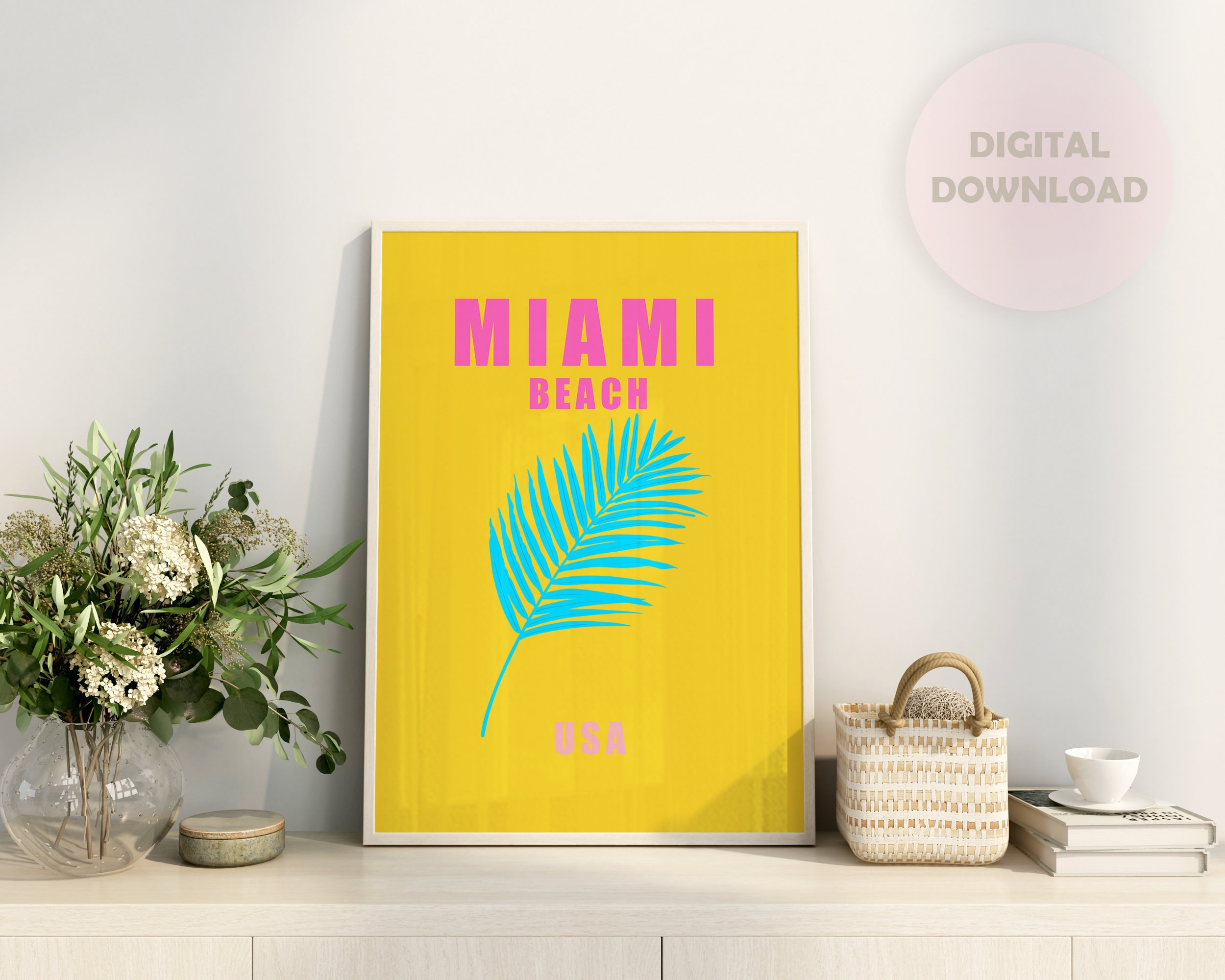 Set of 6 Colorful Travel Posters | Printable Bohemian Wall Art | Retro ...