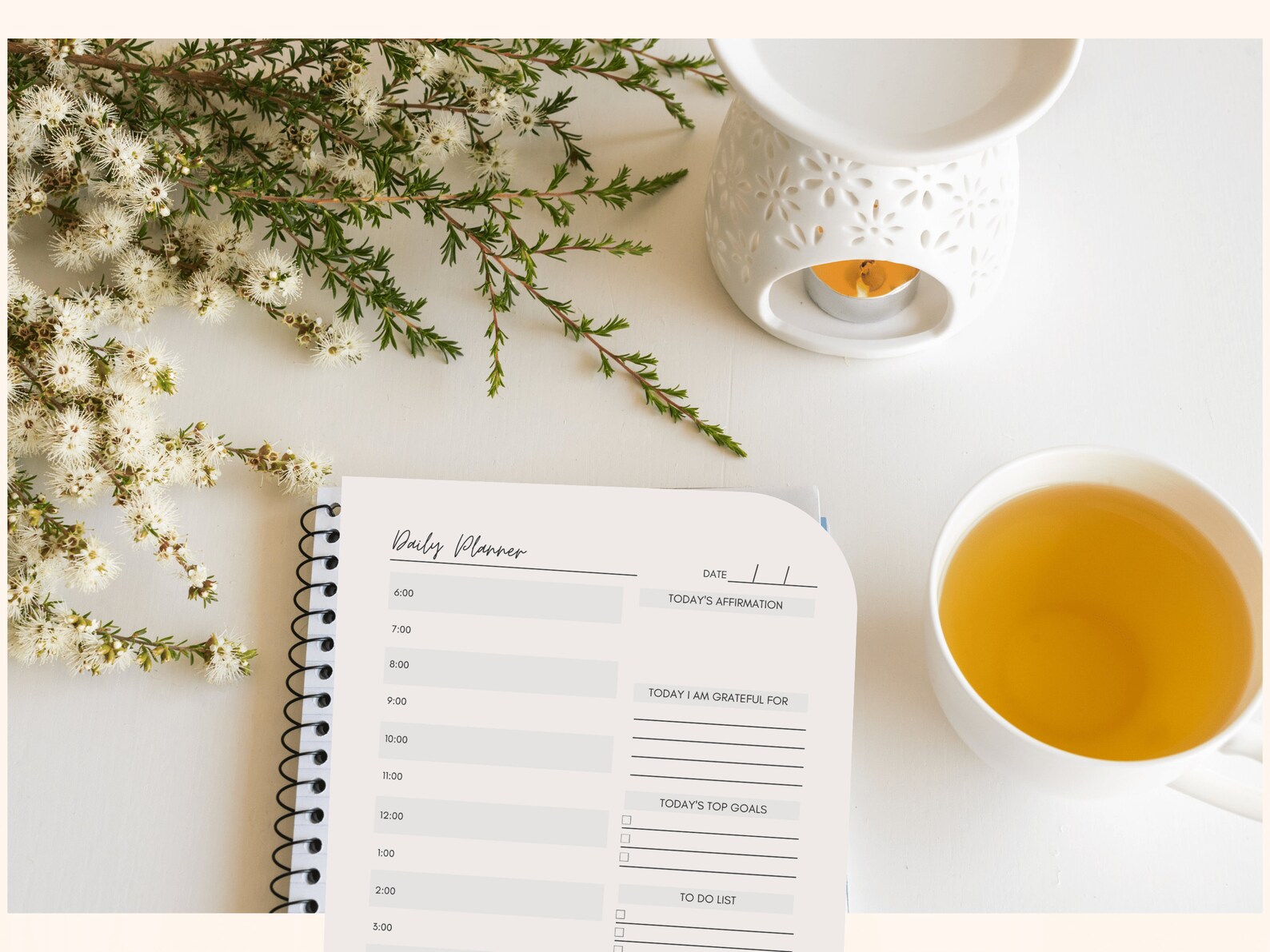 Self Care Planner - Hourly Daily Schedule - Printable Template ...